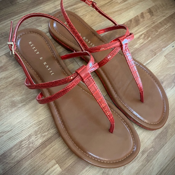 Kelly & Katie | Shoes | Kelly Katie Faux Crocodile Sandals | Poshmark